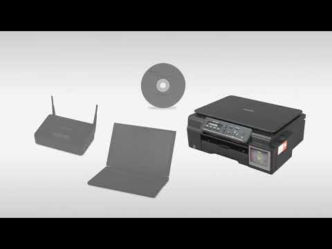 DCP T700W Wireless Setup without using a USB cable YouTube