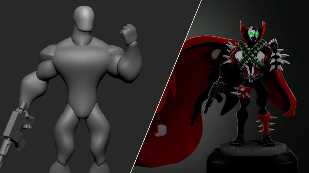 Sculpting of Spawn [Spawn (1997)] (Zbrush Timelapse) #sculpture #spawn #spawnmovie