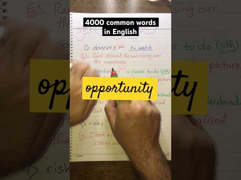 4000 common words in english #opportunity