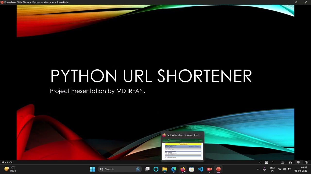 Python URL Shortener || Python Project || @codeclause  || MRIRRFAN