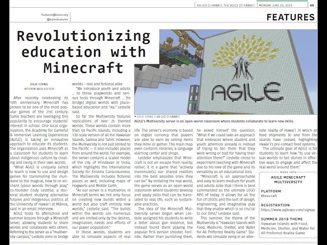 AGILE Multiversity Minecraft Server