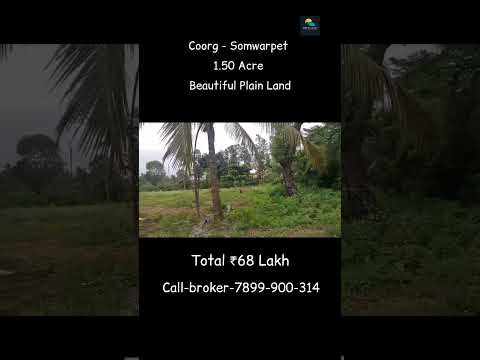 1.50 Acre Beautiful Resort Agricultural Land For Sale | Coorg | Virajpet | Karnataka resort #farm