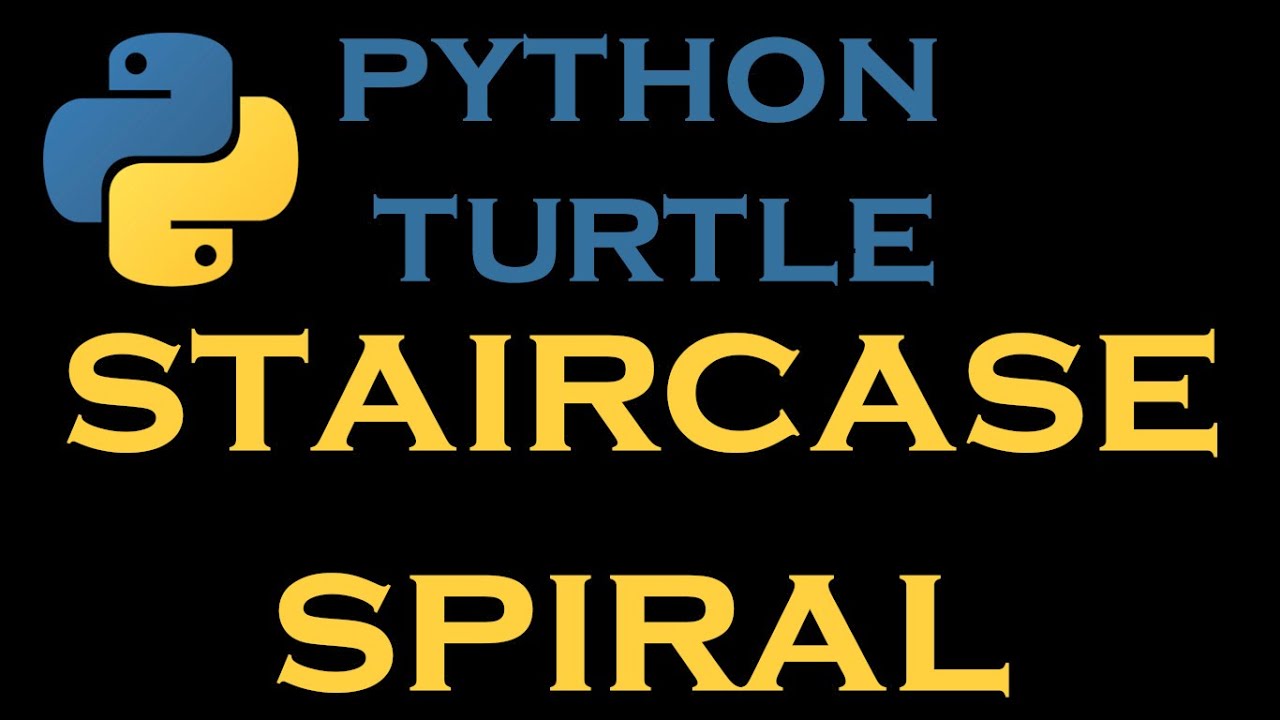 Python Turtle Tutorials 2 # Draw a Staircase Spiral