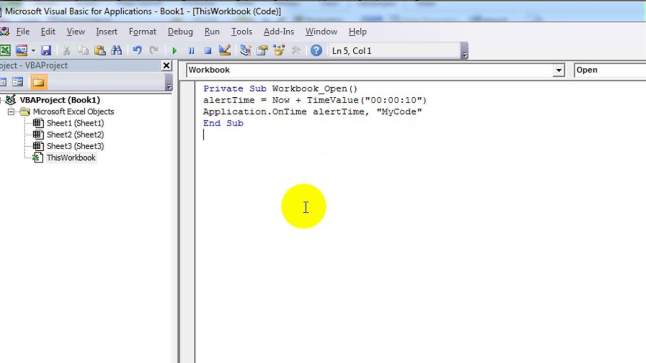 ExcelTimer : Create excel timer