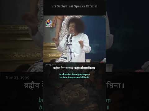 Swami Chanting Food Prayer - Brahmarpanam | Sri Sathya Sai Speaks #Shorts