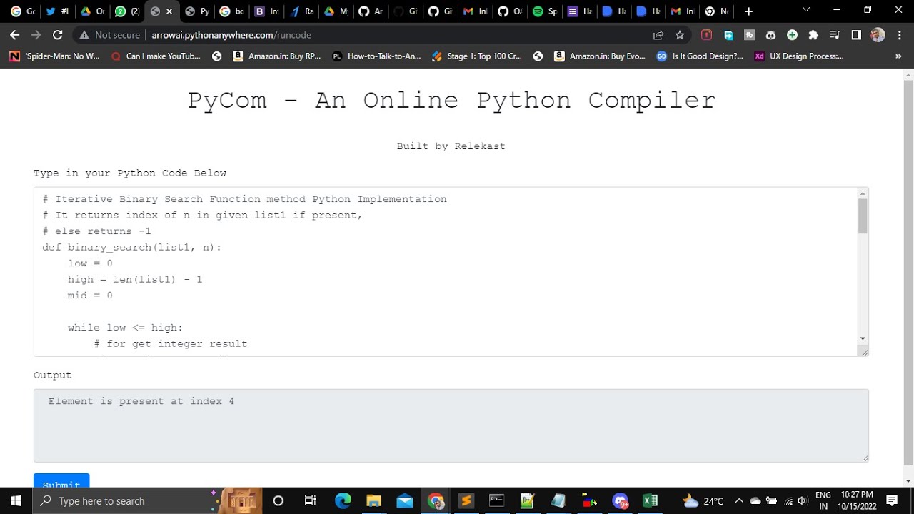 PyCom - An Online Python Compiler