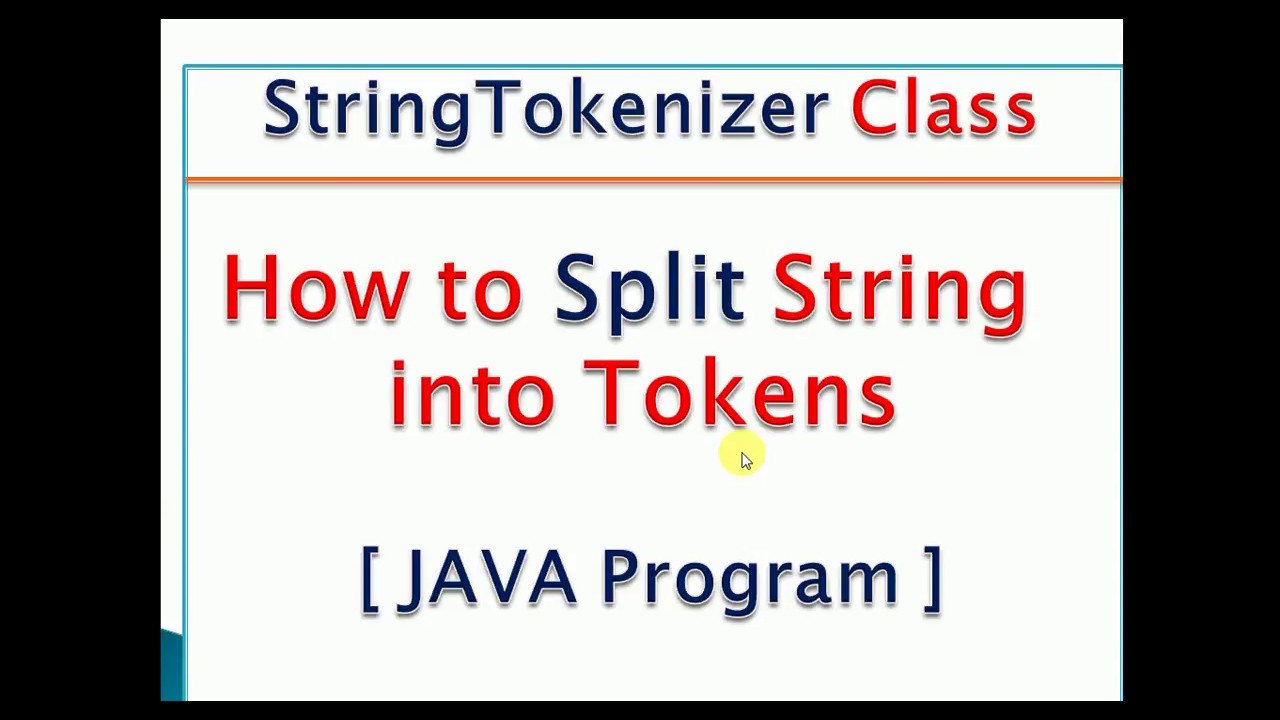 How to split string with delimiter in java : StringTokenizer Class in Java Example