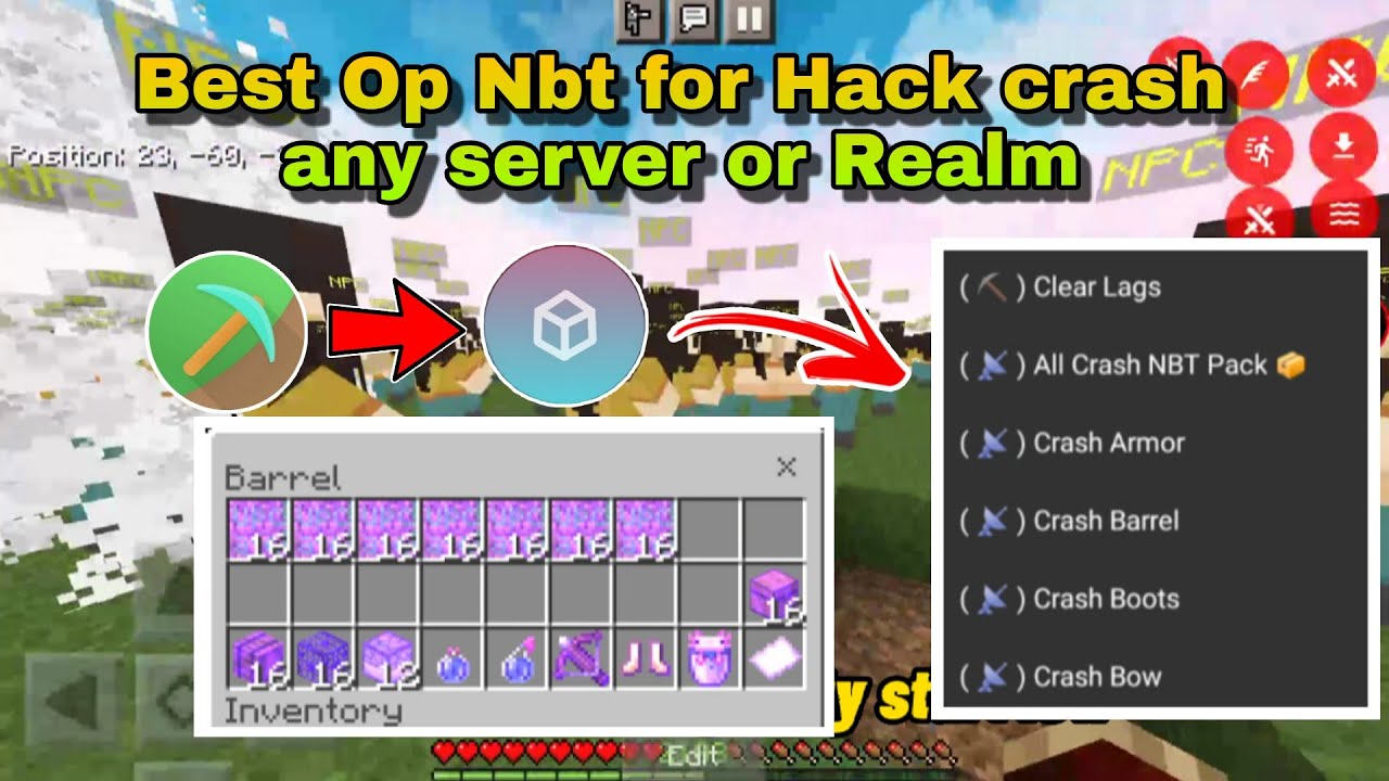 Best Crash Nbt Presets For Crash Any Server And Realm | Work All Version Toolbox Minecraft 1.19.22