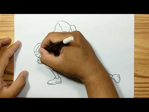 How to draw GIRL PLAYING VOLLEYBALL
