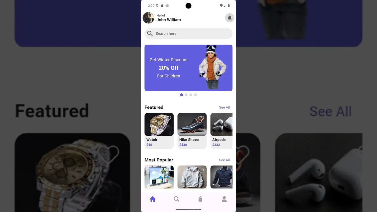 Animated eCommerce App GitHub:https://github.com/ParimSsme/e_commerce_app #flutterchallenge #flutter