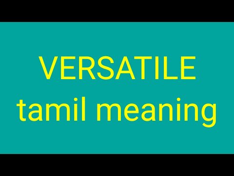 VERSATILE tamil meaning/sasikumar