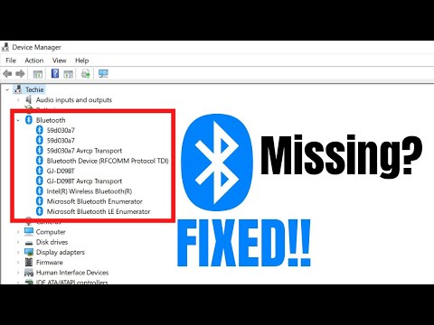 Fix Bluetooth Not Showing In Device Manager Icon Missing in Windows 11/10/8/7
