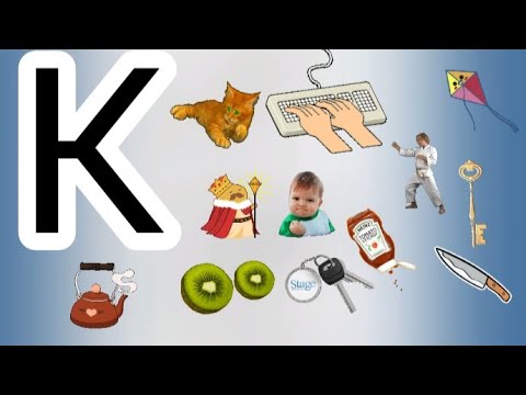 Letter K k/ Letter K sounds/ Objects beginning with letter K k#letterg #kids letter K vocabulary