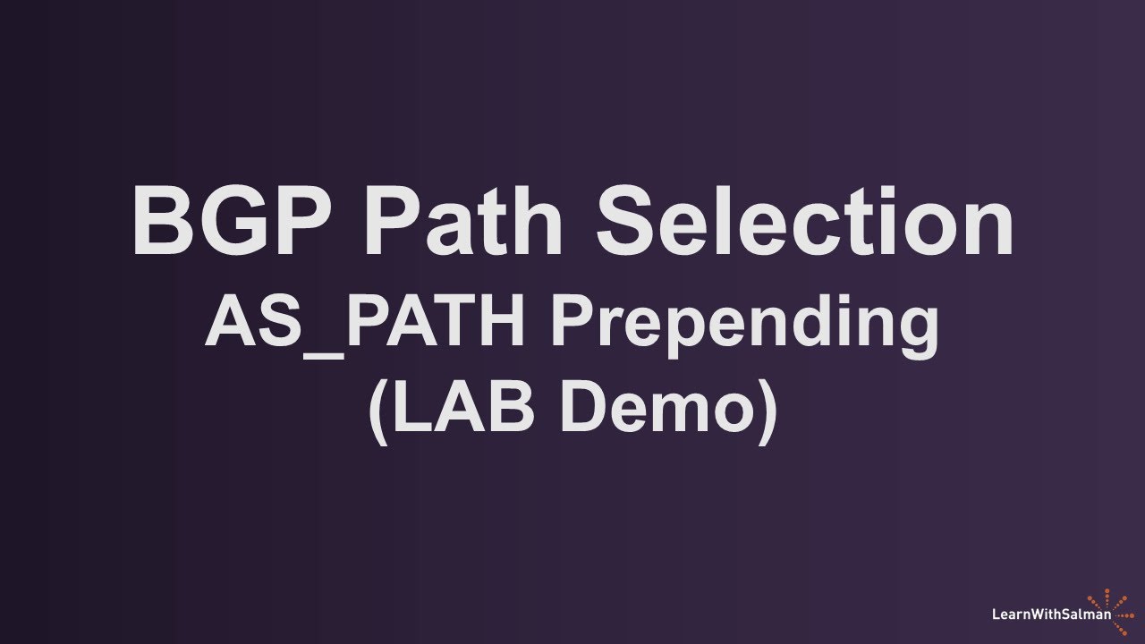 BGP AS Path Prepending LAB Demo