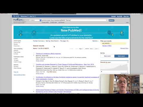 Pubmed MesH terms and saving searches