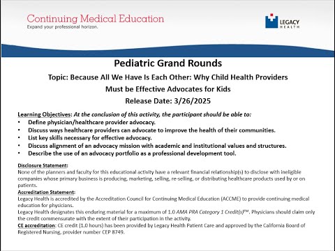 Because All We Have Is Each Other: Why Child Health Providers Must Be Effective