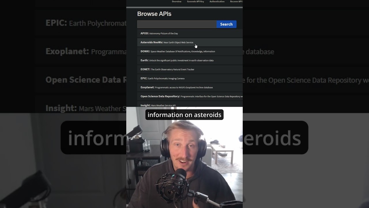 Free NASA API access 😎 #code #coding #tech #nasa #data #learntocode