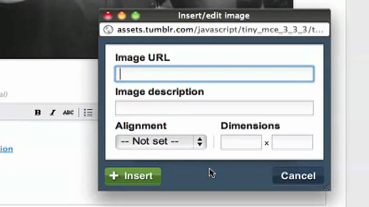 Tumblr: How to add photos to reblog captions
