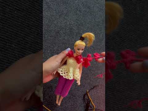 Crocheted dress for doll #crochet