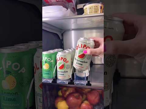 Soda Can Organizer | Food Storage Container #organizing #organizedhome #kitchenorganization #restock