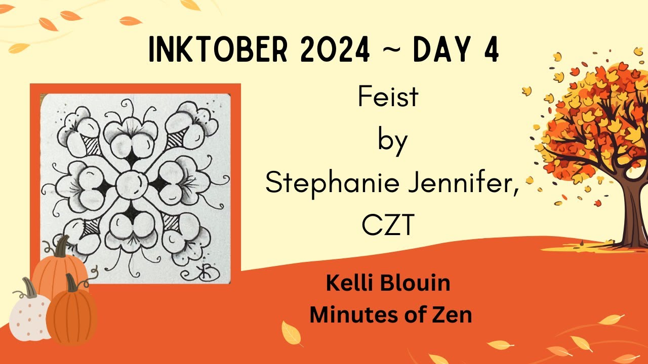Inktober 2024 - Zentangle© - Day 4 - Feist