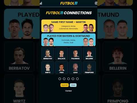Futbol11 Connections (April 24th) #connections #football #futbol #fyp #foryou
