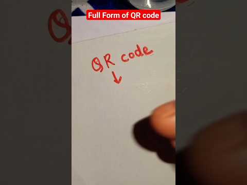 Full Form of QR code #shorts #uniqueknowledge #fullform #shortsviral #commonabbreviations