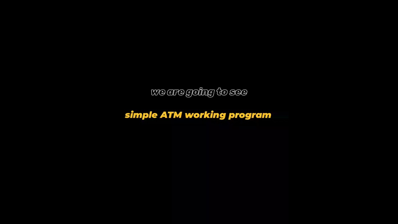 ATM prototype using C programming