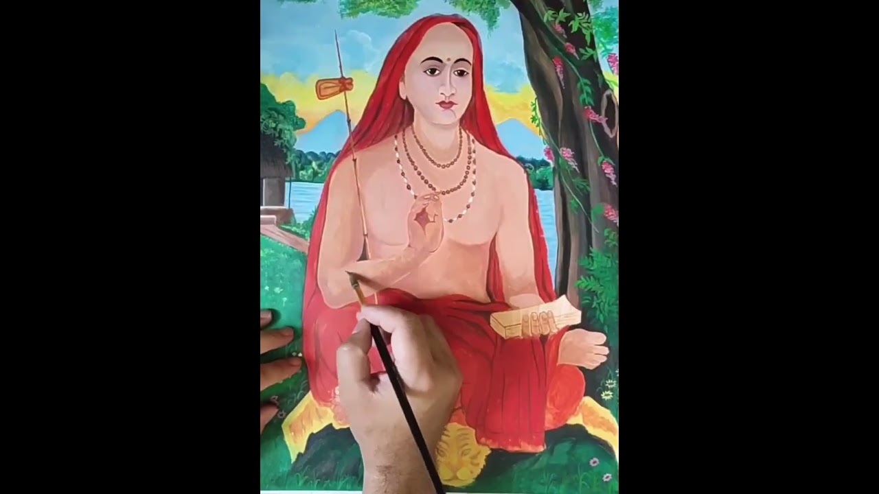 My New Painting 🎨🖌️#Aadi Shankaracharya #painting #art #shorts