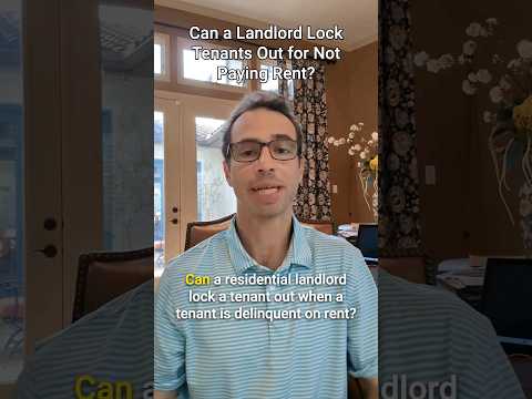 Can a Landlord Lock Tenants Out for Not Paying Rent? #PropertyManagement #Landlord #LockOut