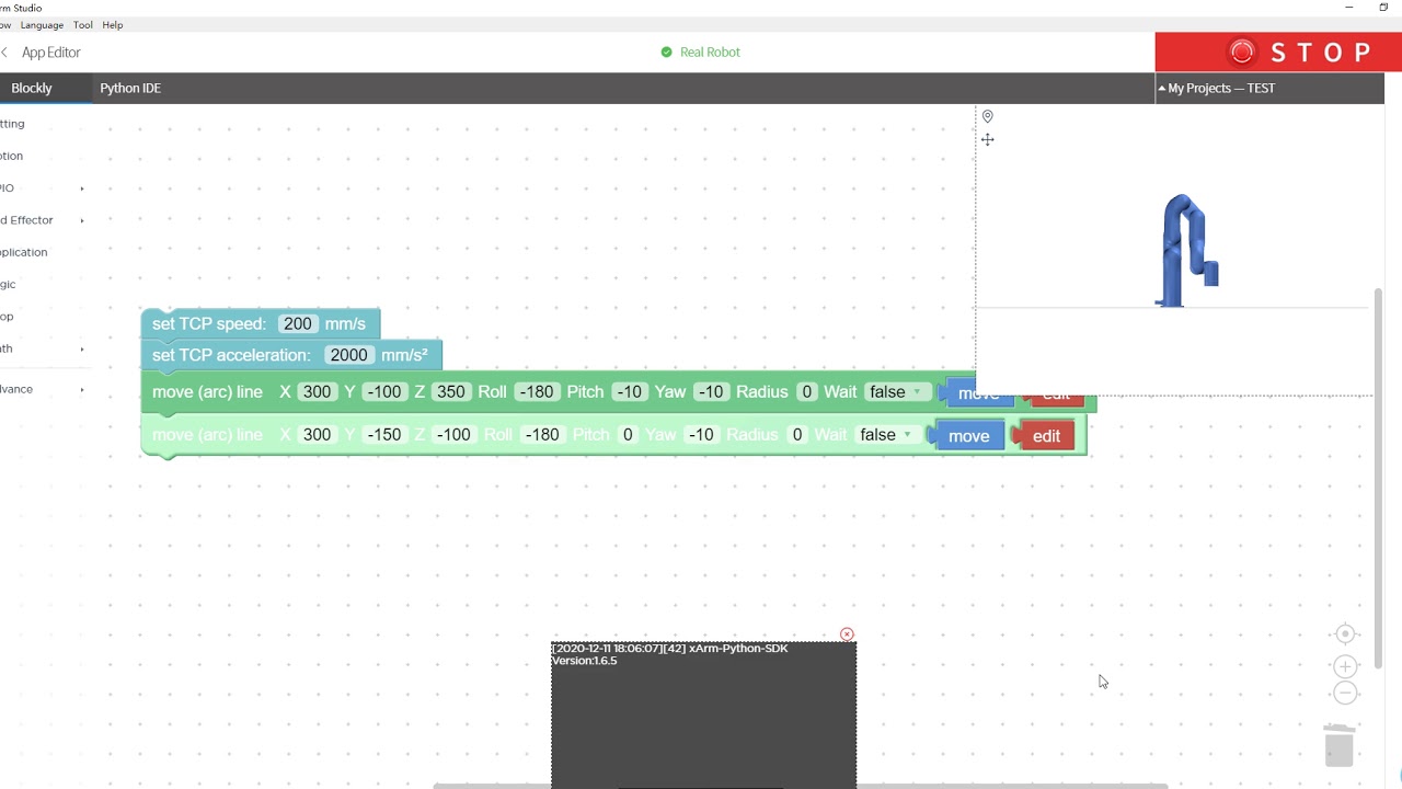 xArm-Motion Program-Error C24: Speed Exceed Limit