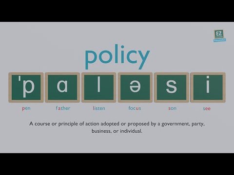How to pronounce policy ?