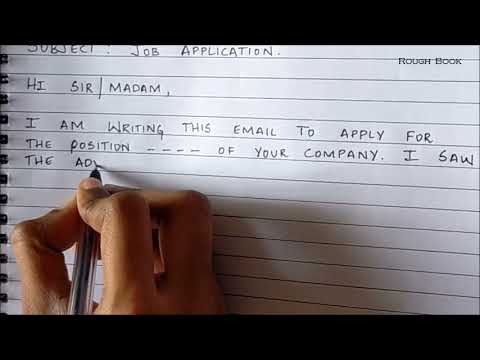 Email Writing for Job Application | How to Write an Email for Your Job Application | Rough Book