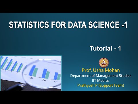 (Tutorial 1) Statistics for Data Science 1