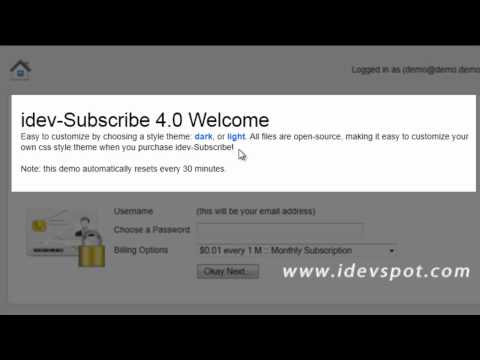 idev-Subscribe, Membership Software