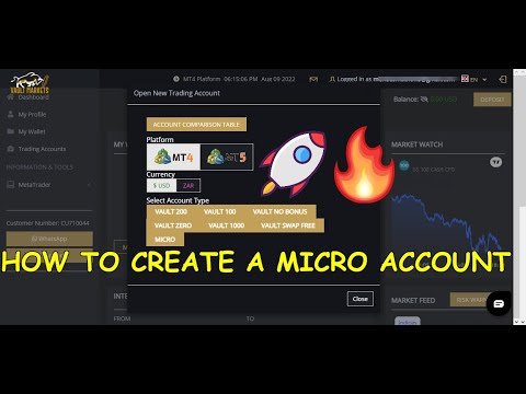 #vaultsmarket How to create a micro account and How to Edit leverage with Vaults market.