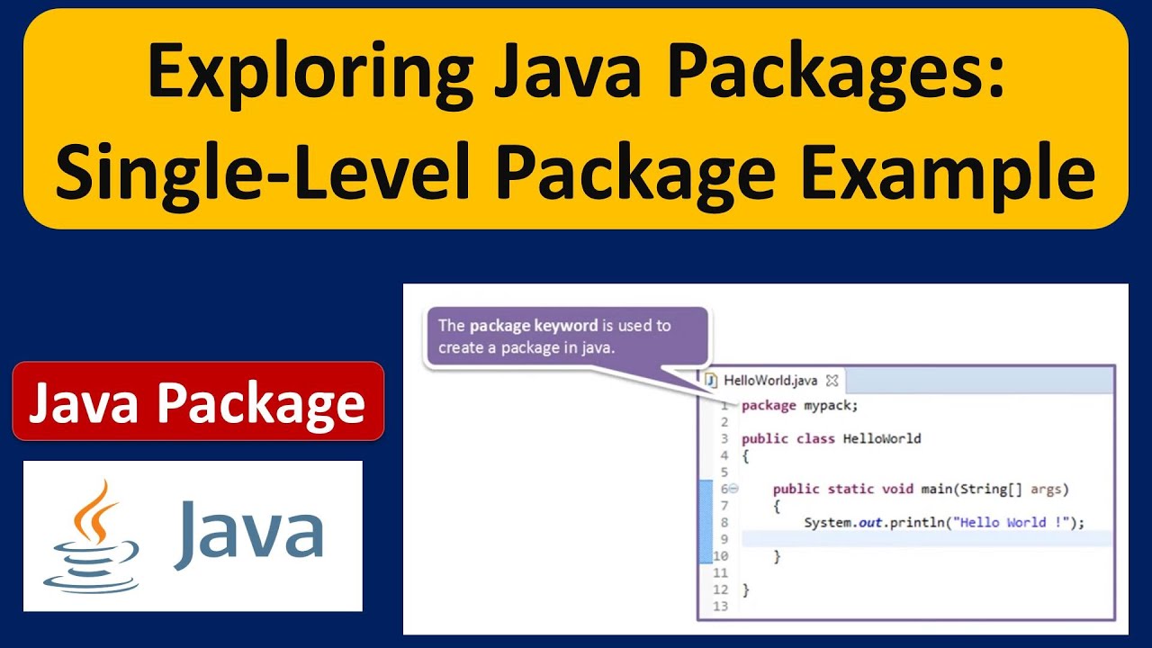 Exploring Java Packages: Single-Level Package Example | Java Tutorial for Beginners