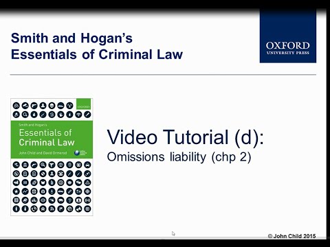 Omissions liability (chp 2) - Smith and Hogan’s Essentials of Criminal Law