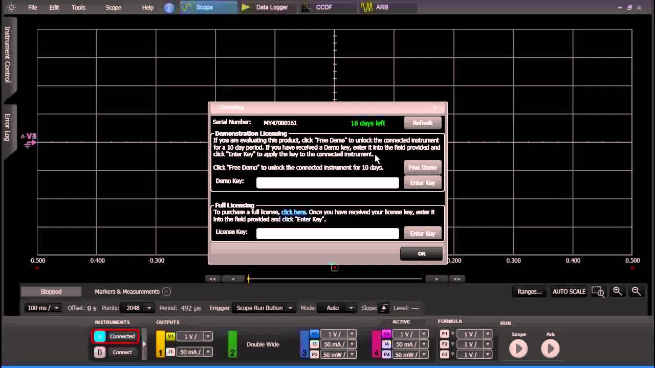 Licensing on the 14585A Control and Analysis Software
