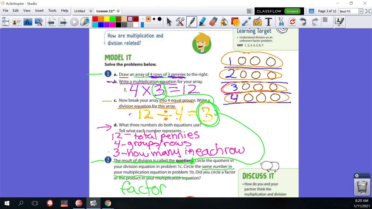 Ready Math Lesson 11 Session 1