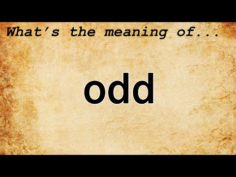 Odd Meaning : Definition of Odd
