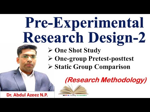 Pre Experimental Research Design & its Type/ NPA Teaching/ Dr. Abdul Azeez N.P.
