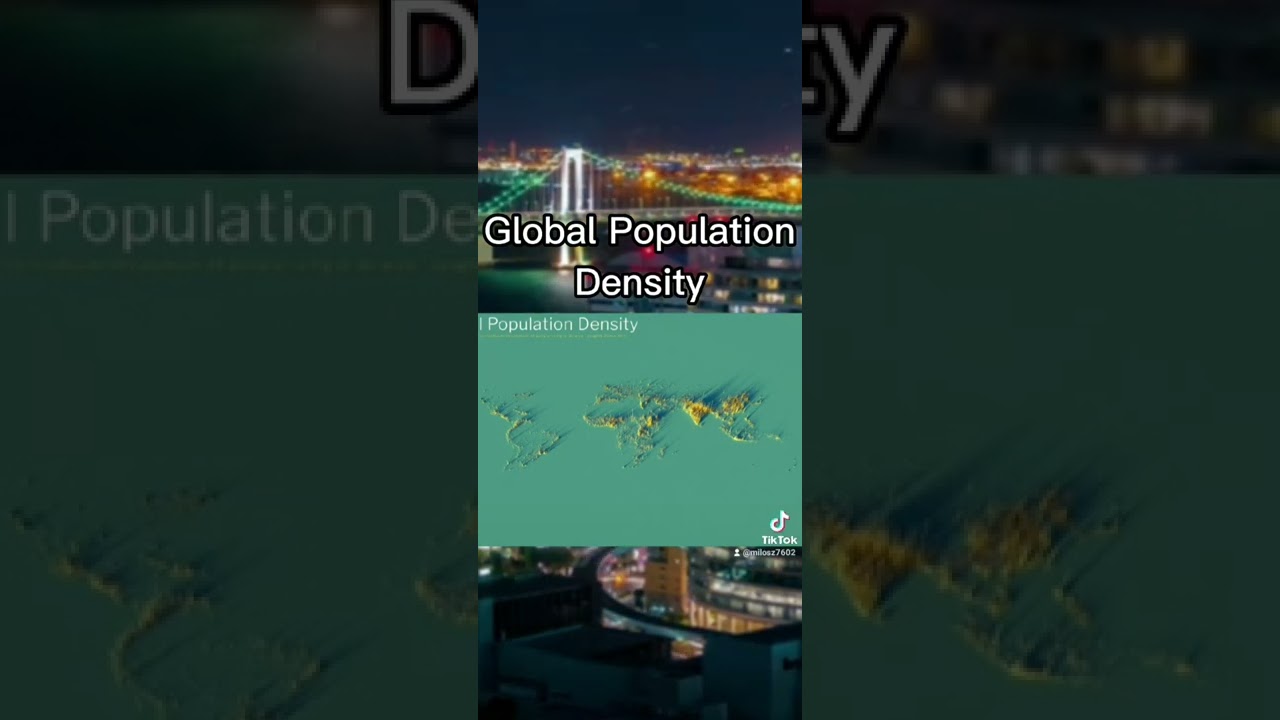 Global Population Density #geography #map #global #life #short #shorts