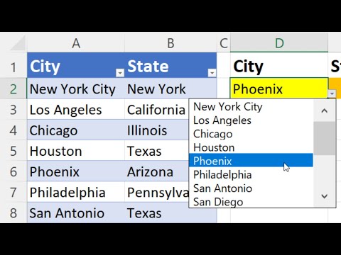 Data Validation Drop-Down List with Excel Table Dynamic Range