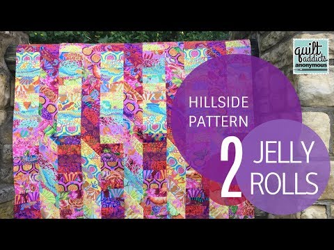 Hillside Quilt Pattern Video Tutorial - Uses 2 Jelly Rolls!