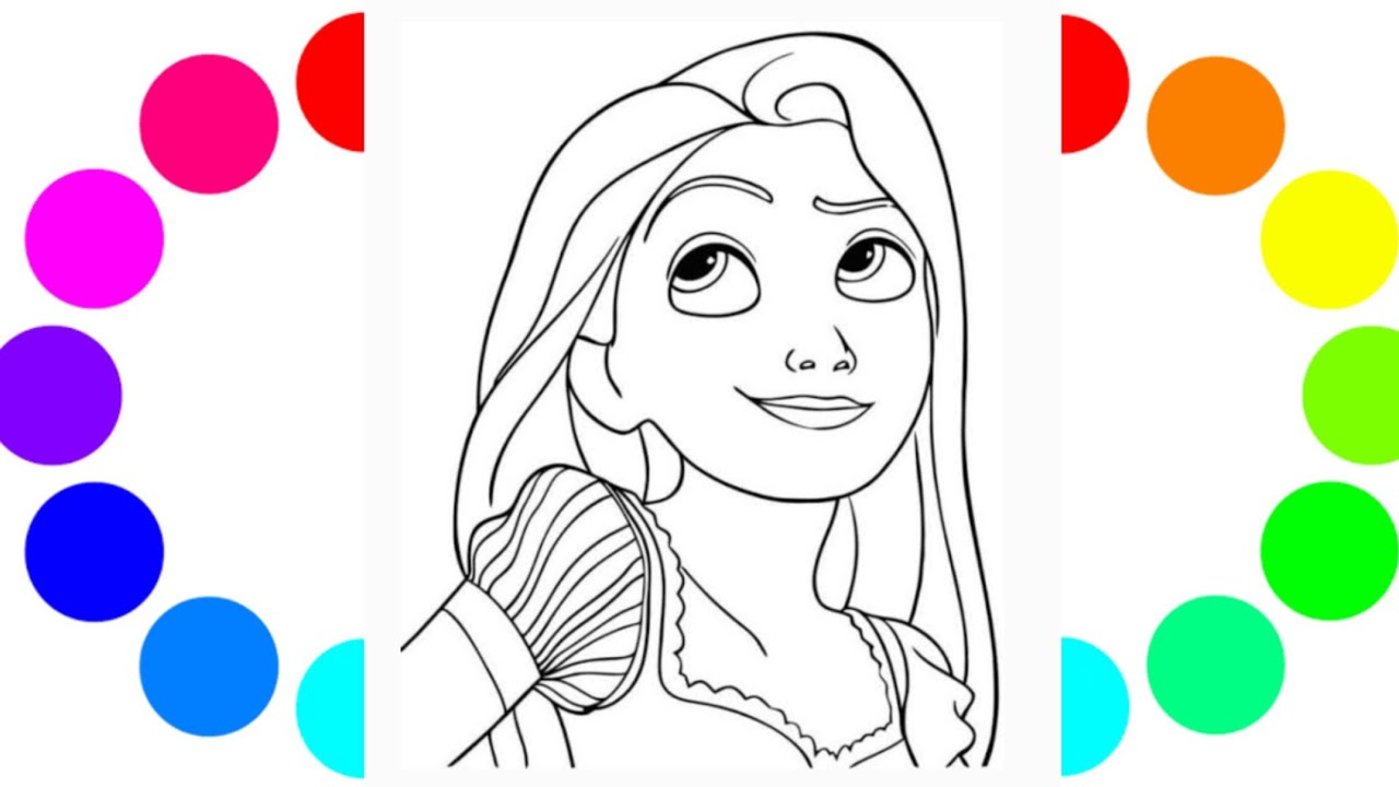 How to Draw Disney Princess Rapunzel - step by step - Disney Frozen - Drawing for beginners