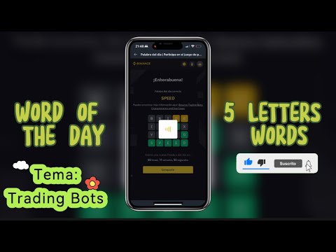 WORD OF THE DAY I BINANCE ANSWER NEW 5 Letter Words / Tema: Trading Bots