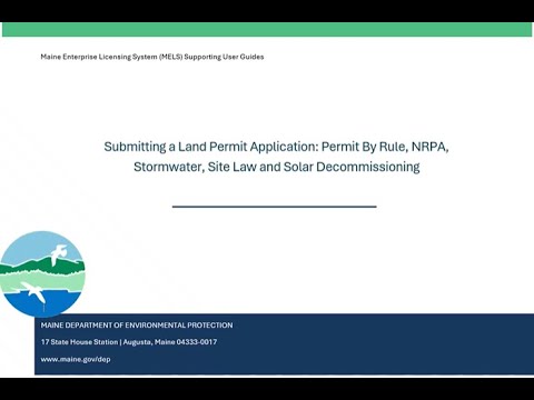 Submitting a Land License Application PBRs, NRPA, Stormwater, Site Law and Solar Decommissioning v0