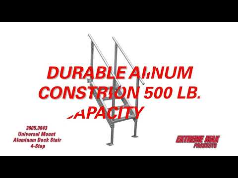 3005.3843 Universal Mount Aluminum Dock Stair - 4-Step