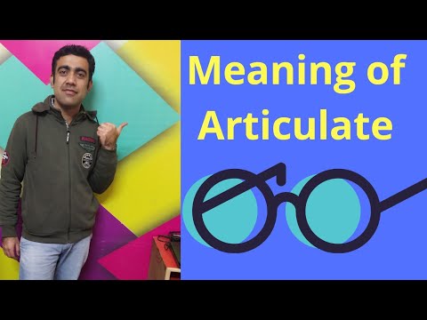 Articulate meaning in hindi